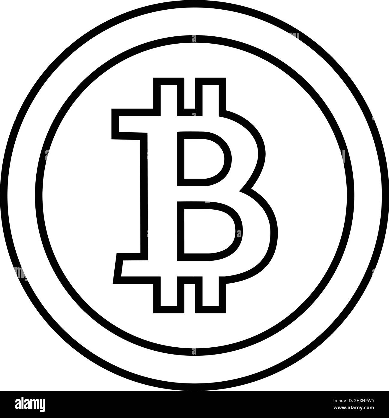 bitcoin round flat logo symbol vector illustration Stock Vector Image ...