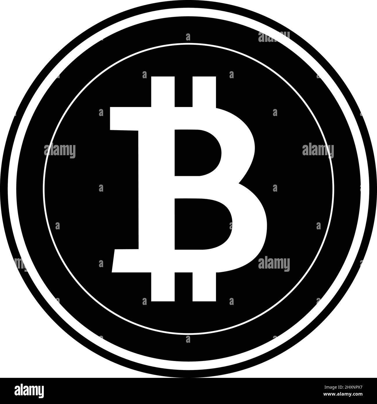 bitcoin round flat logo symbol vector illustration Stock Vector Image ...