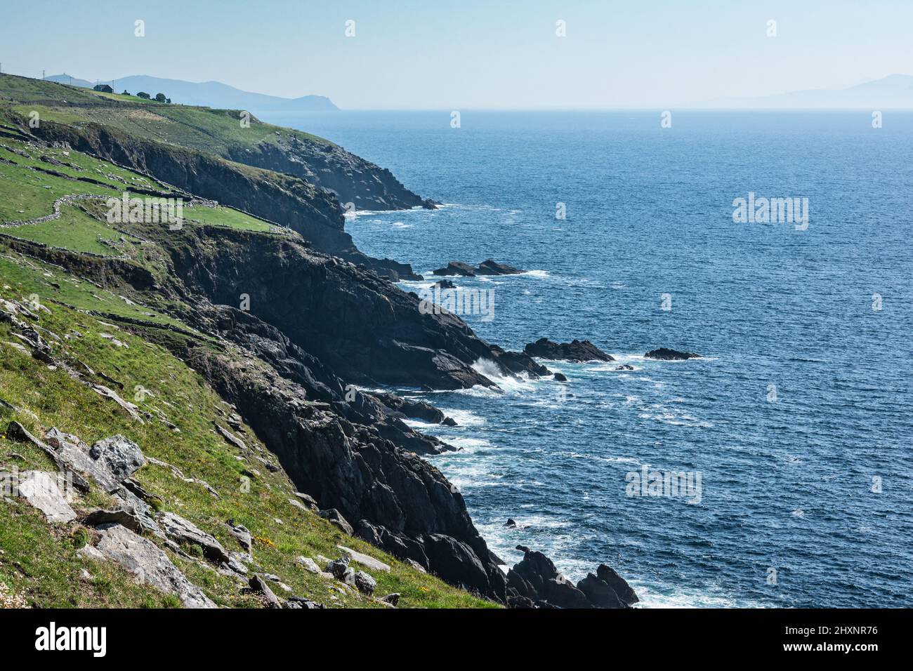 The coast along the Dingle Peninsula view from the Slea Head Drive ...