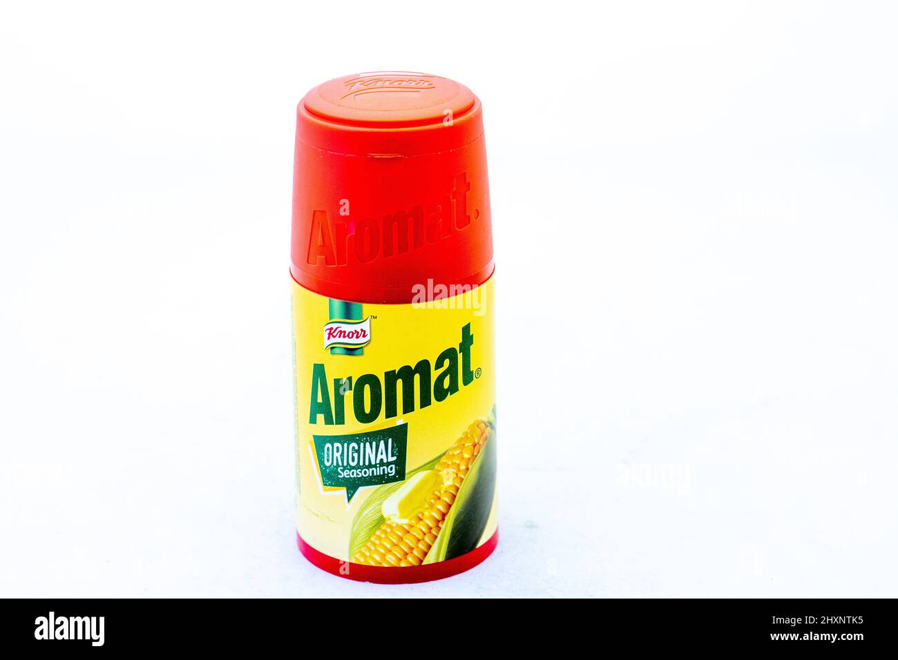 Johannesburg, South Africa - a container of Aromat seasoning isolated ...