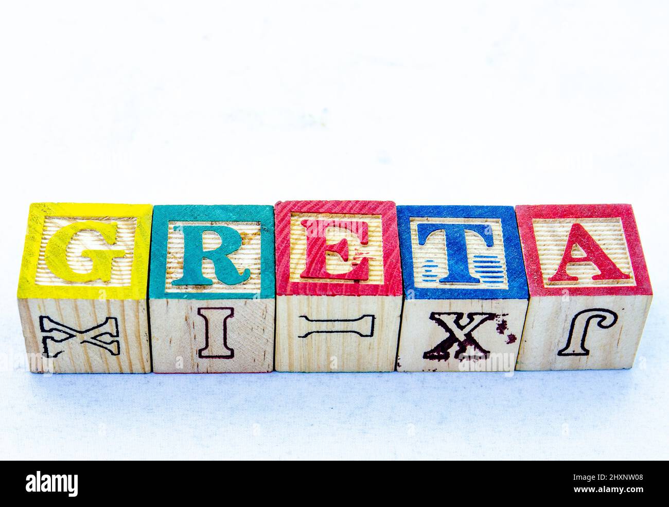 The term GRETA visually displayed Stock Photo - Alamy