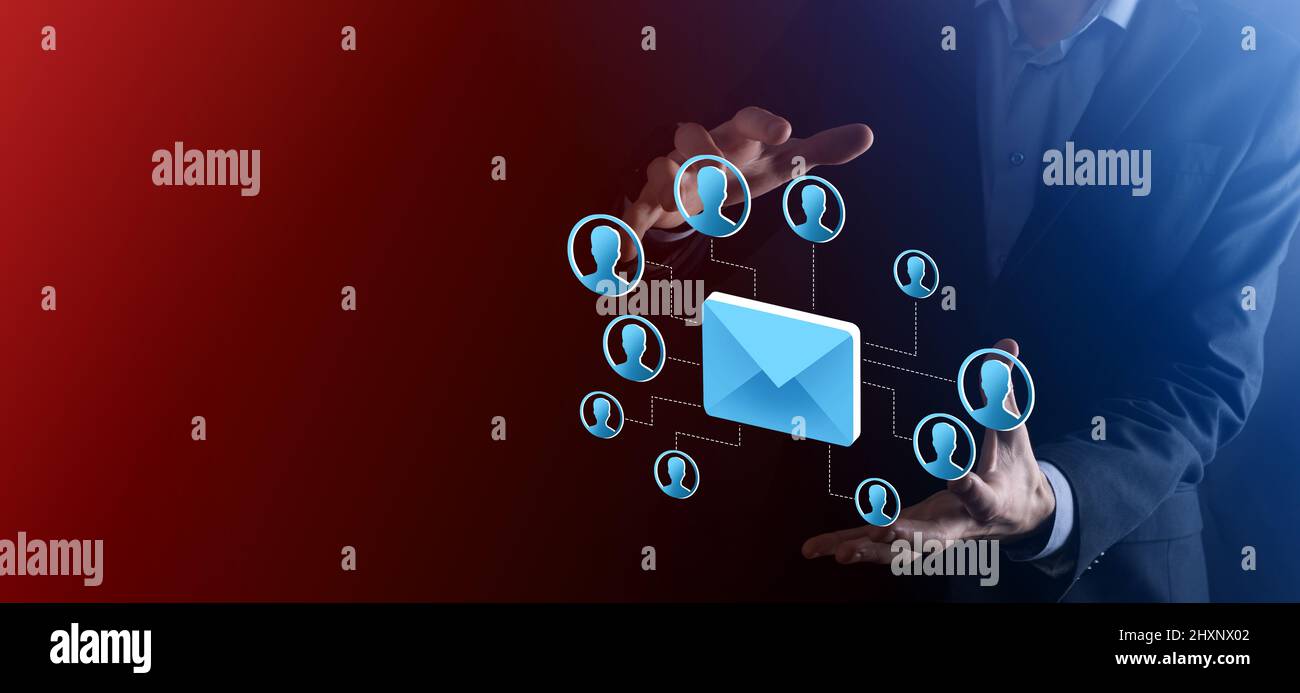 Email and user icon,sign,symbol marketing or newsletter concept ...