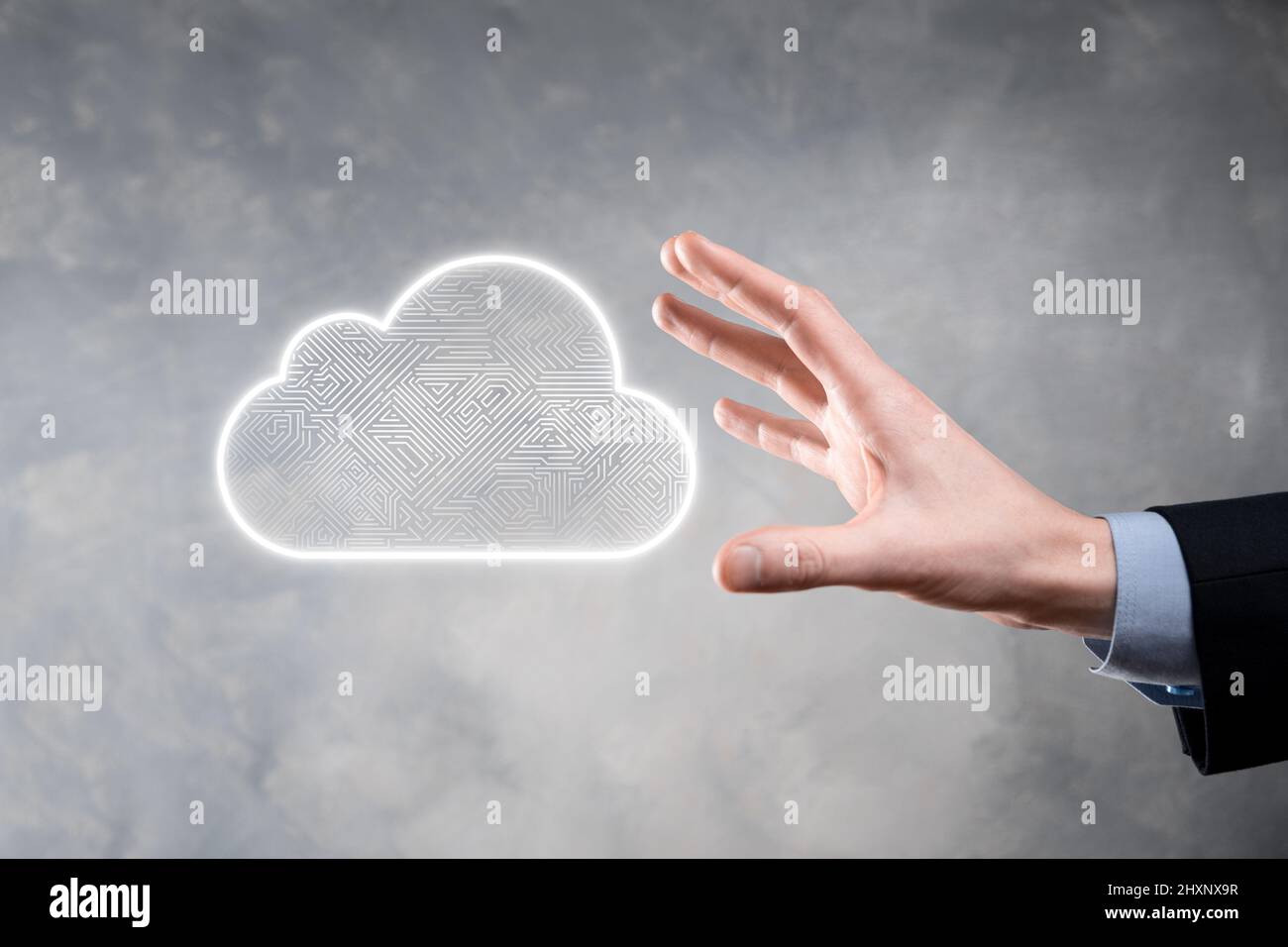 Cloud computing concept,cloud for transfer data.Cloud computing, big data center, future ...