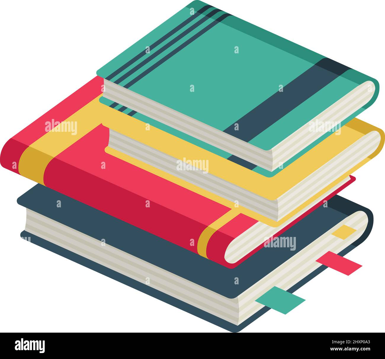 Book pile. Heap of hard covers. Study symbol Stock Vector Image & Art ...