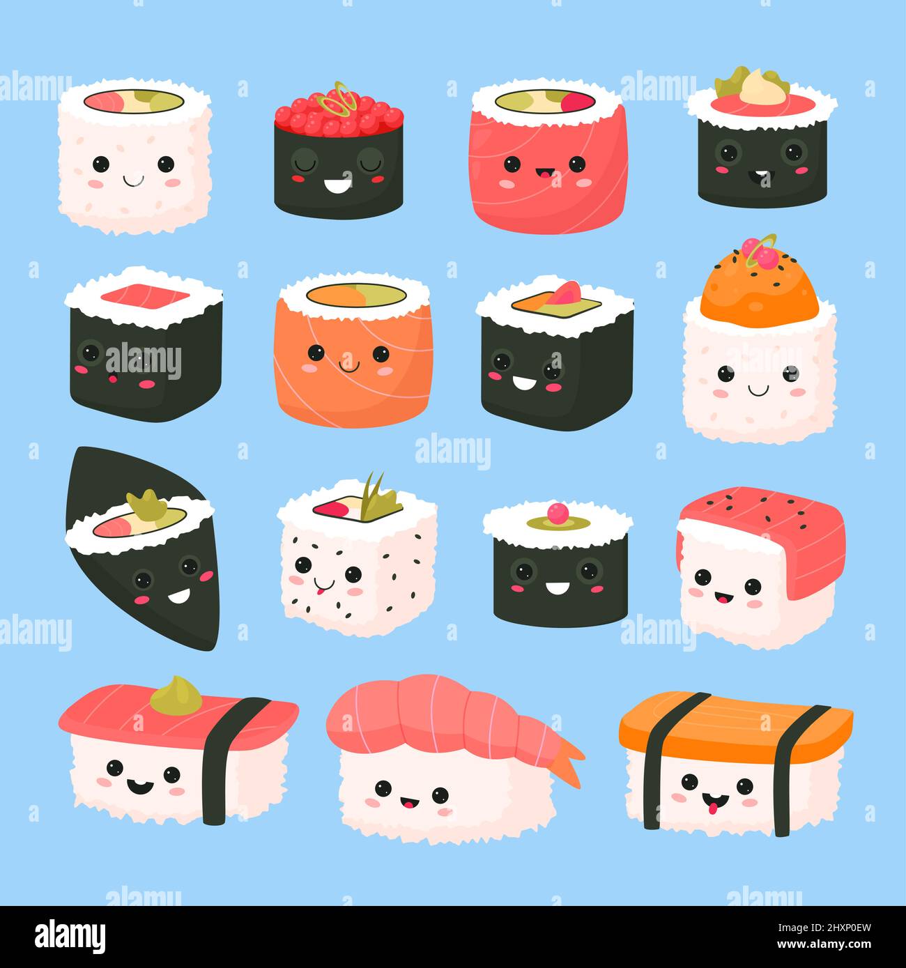 Cute Sushi With Faces