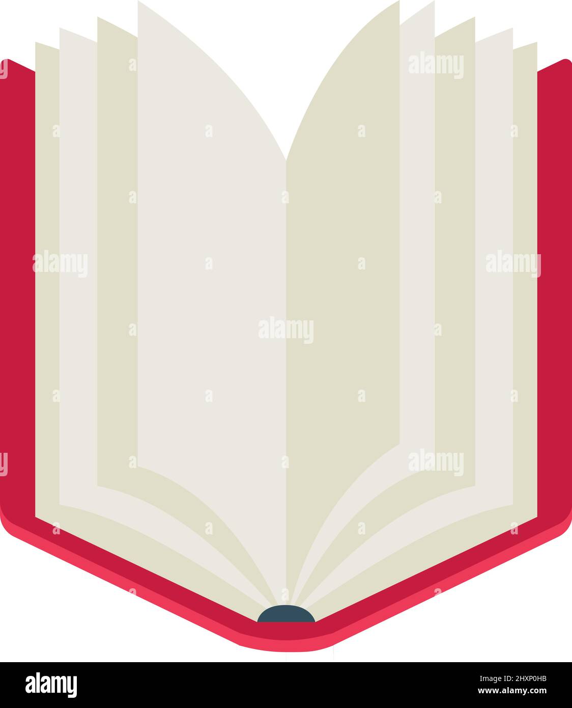 Open book logo. Red hardcover with paper pages Stock Vector Image & Art ...
