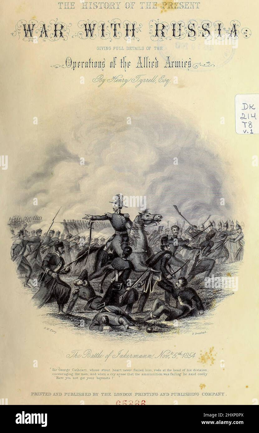 The Battle of Inkerman was fought during the Crimean War on 5 November 1854 between the allied ...