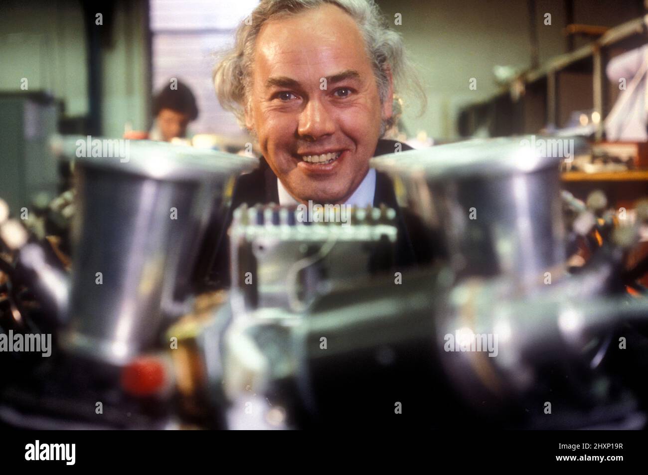 Keith Duckworth designer of the Ford Cosworth DFV V8 Formula 1 engine ...