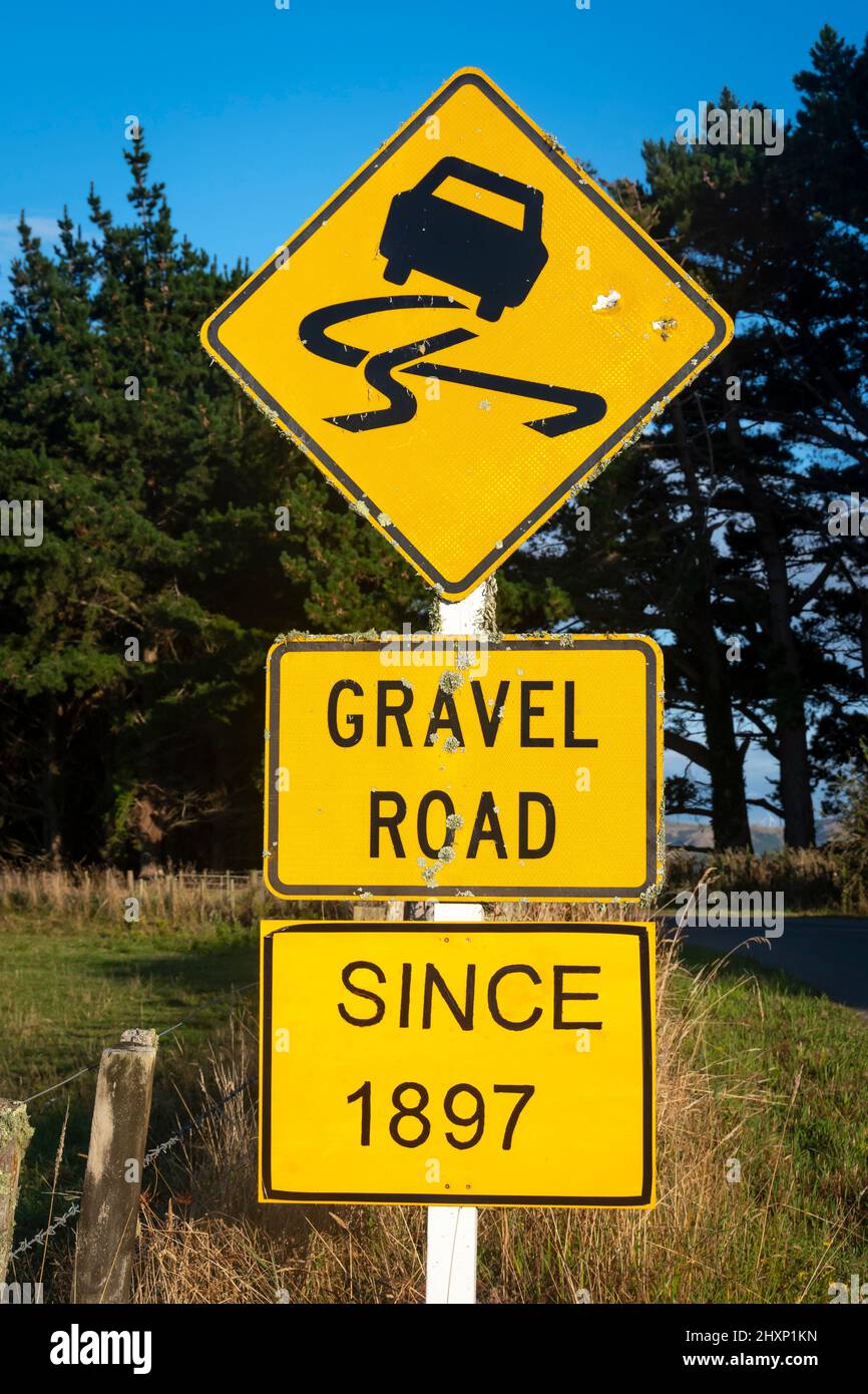 Unpaved Road Sign