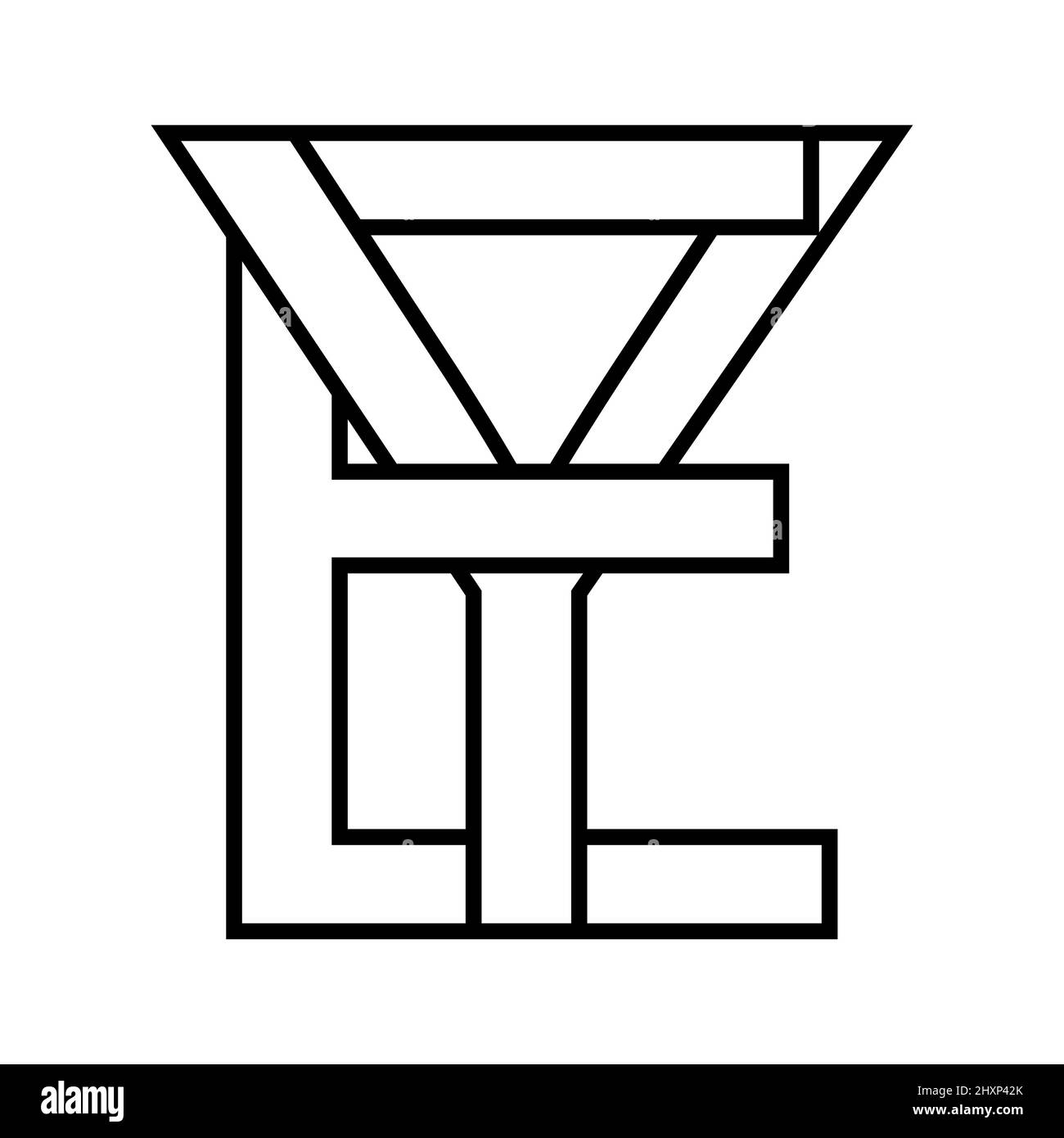 Logo sign, ey ye icon nft, ey interlaced letters e y Stock Vector Image ...