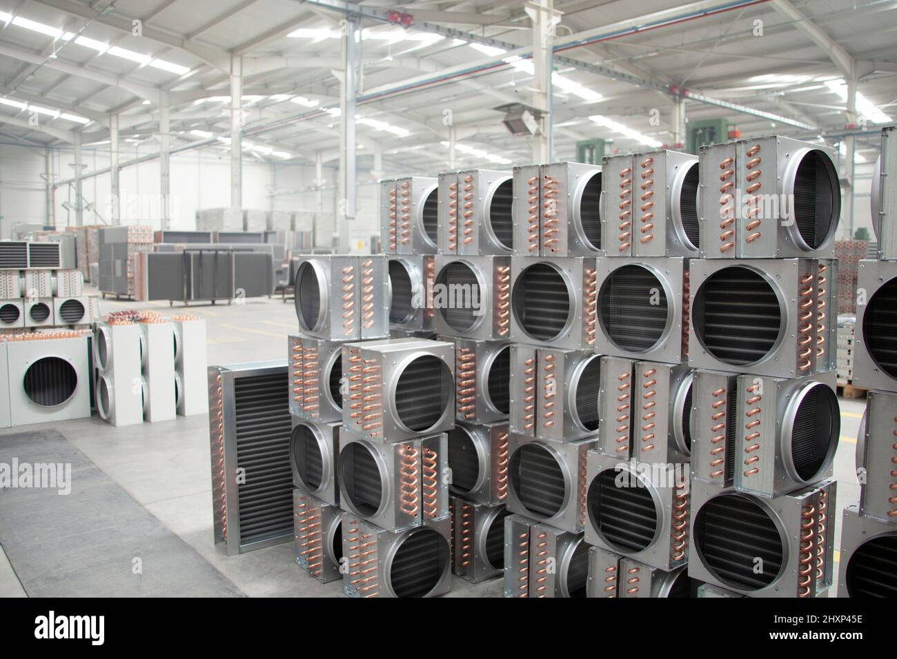 air conditioner manufacturing in the factory Stock Photo - Alamy
