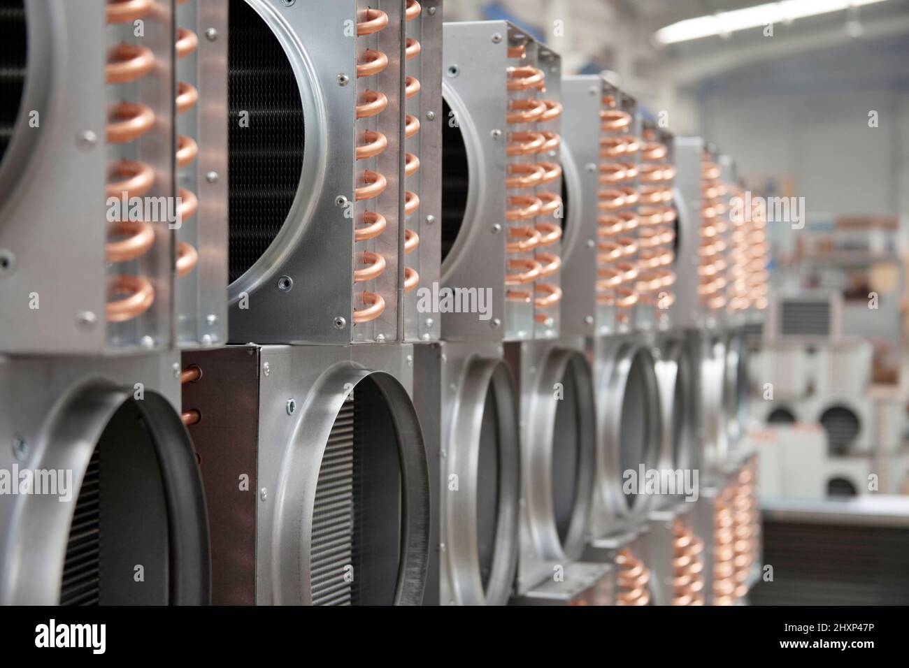 air conditioner manufacturing in the factory Stock Photo - Alamy