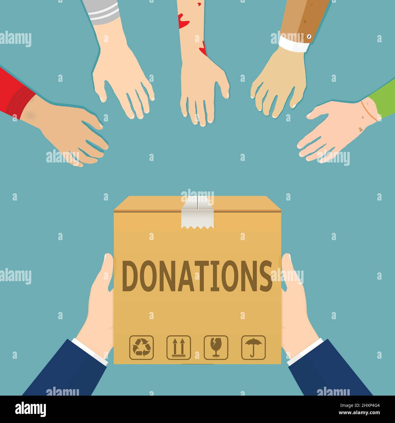 Humanitarian aid refugees Stock Vector Images - Alamy