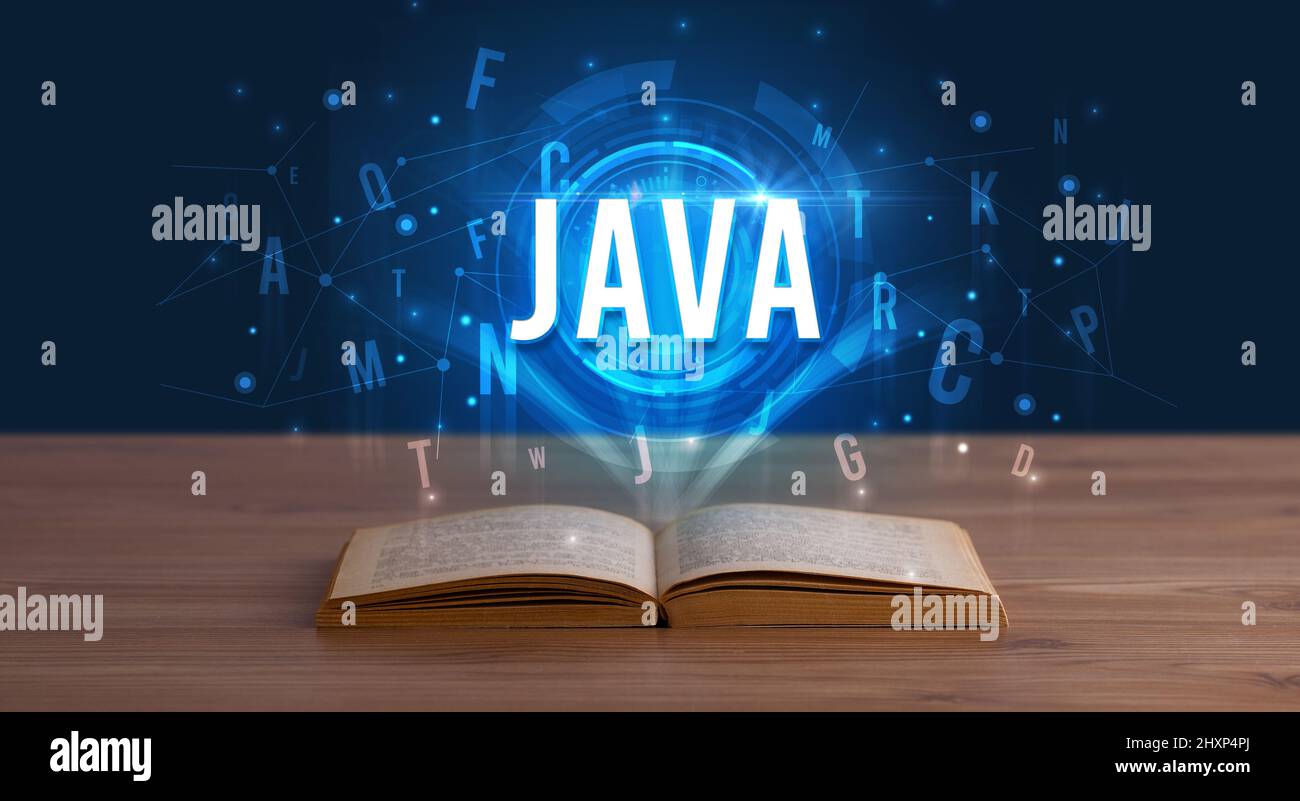 Technology abbreviation coming out from an open book Stock Photo - Alamy