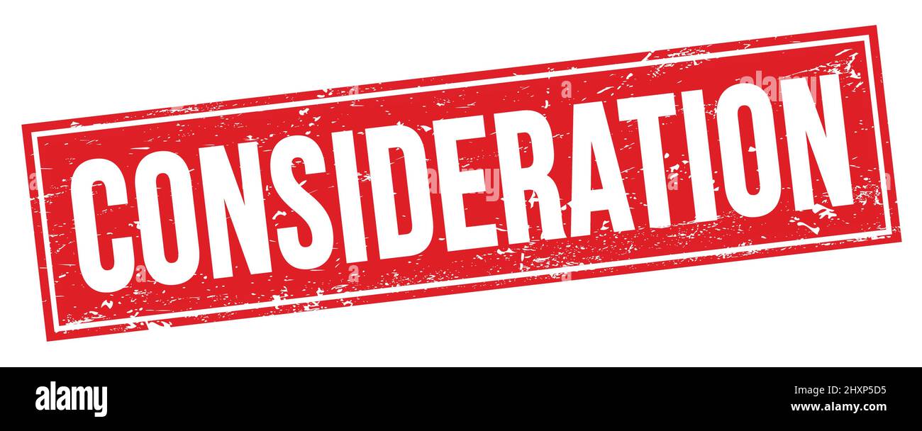 Consideration stamp hi-res stock photography and images - Alamy