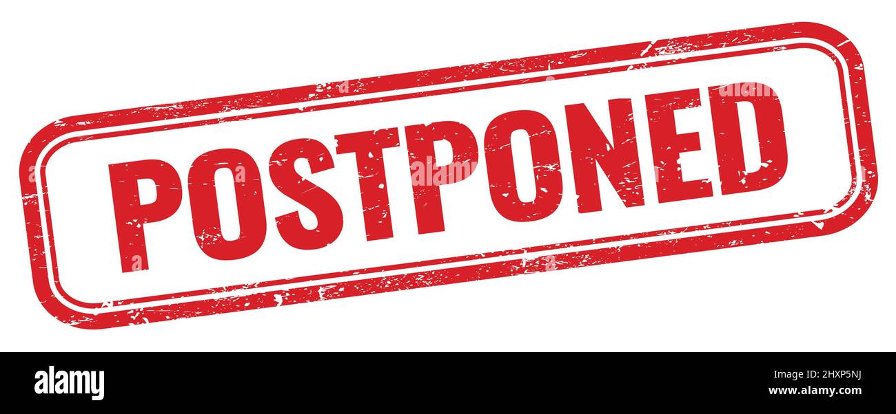 Postponed stamp hi-res stock photography and images - Alamy