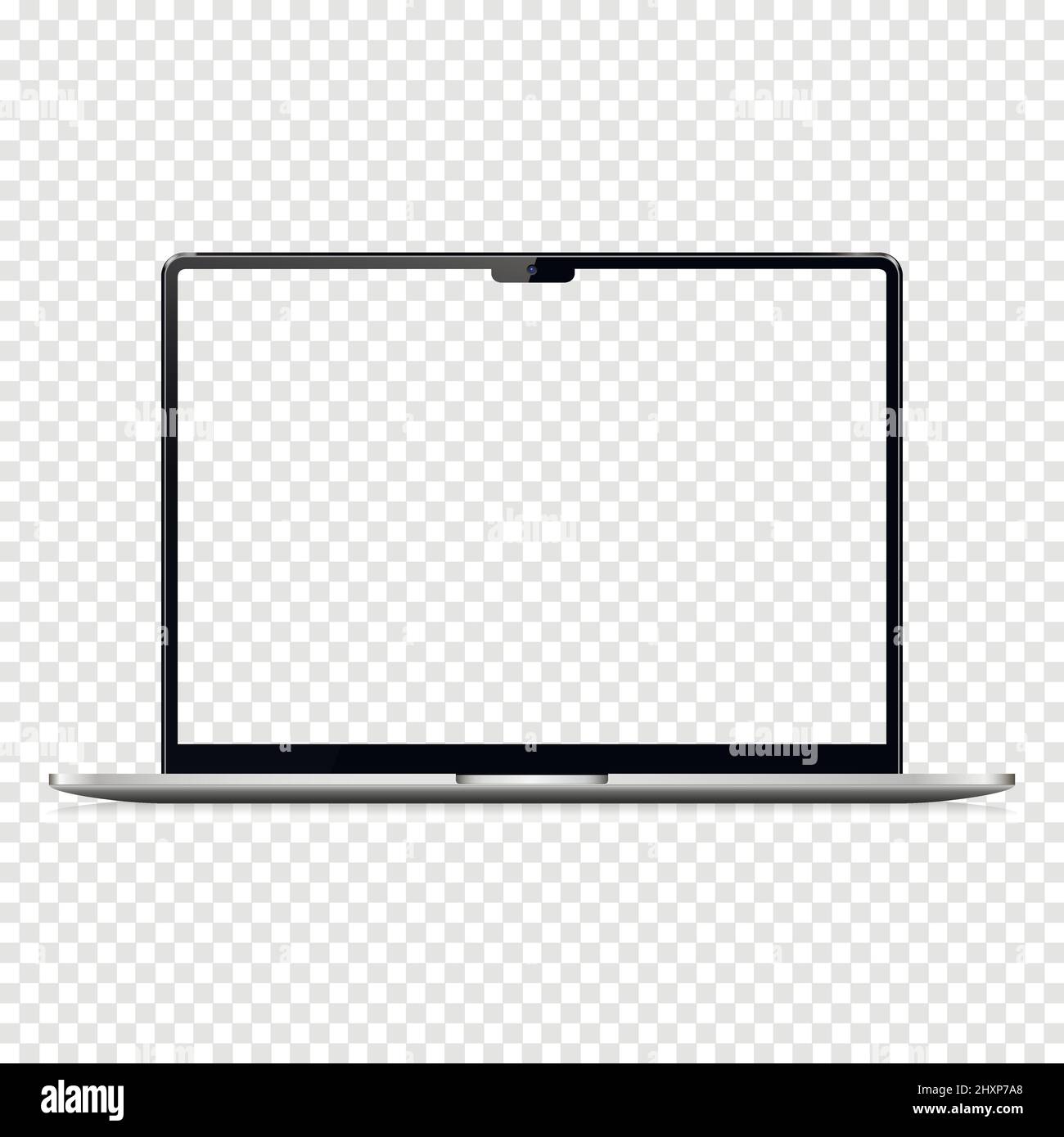 Laptop with transparent screen. Vector illustration Stock Vector Image ...