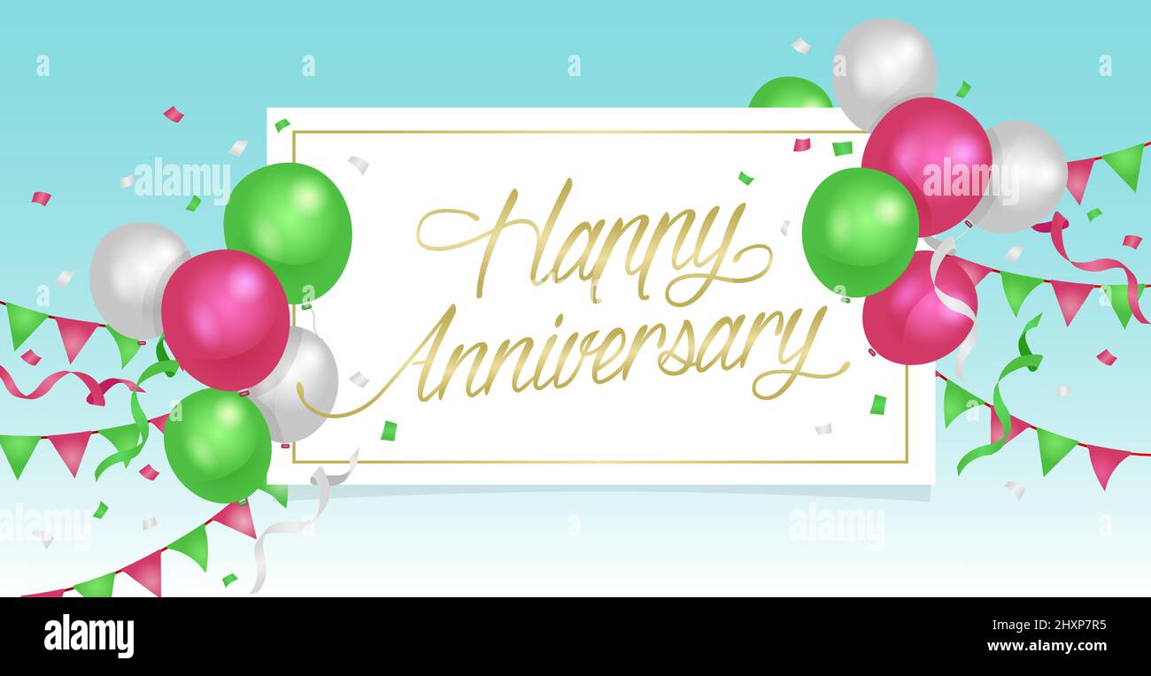 Anniversary motif celebration banner vector illustration Stock Vector ...