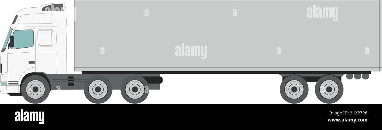 Top view tractor trailer illustration hi-res stock photography and ...