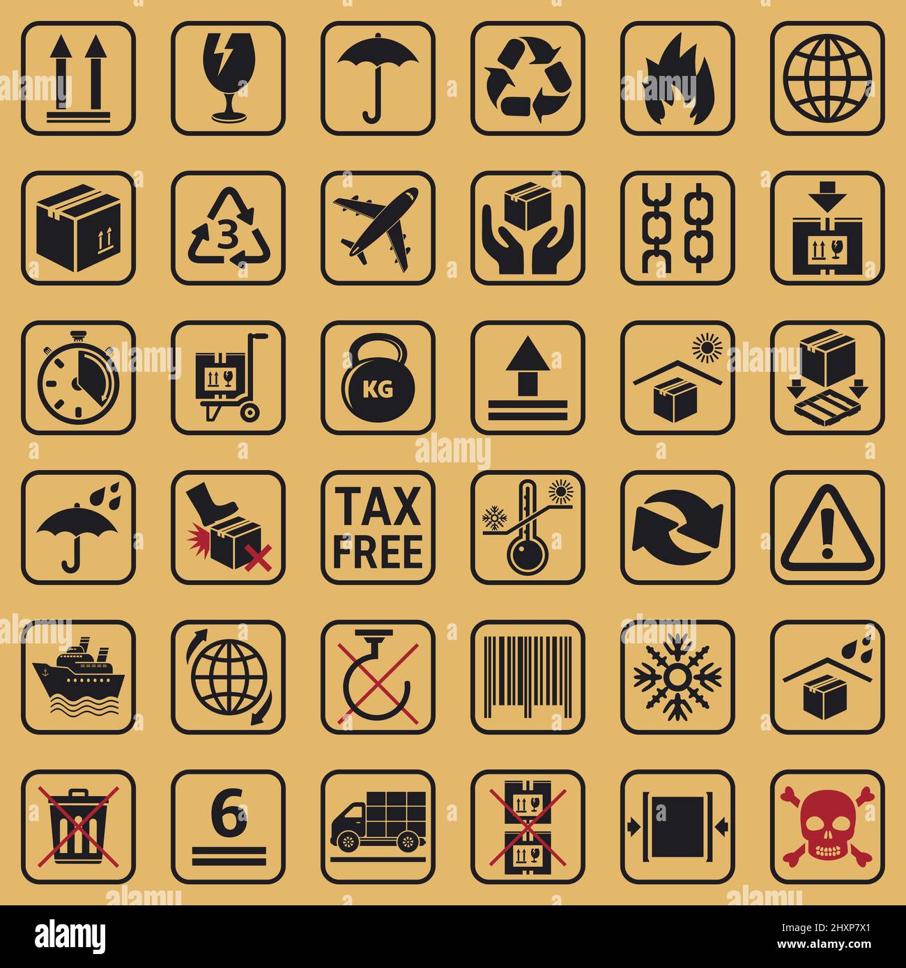 Set of packaging signs and symbols Stock Vector Image & Art - Alamy