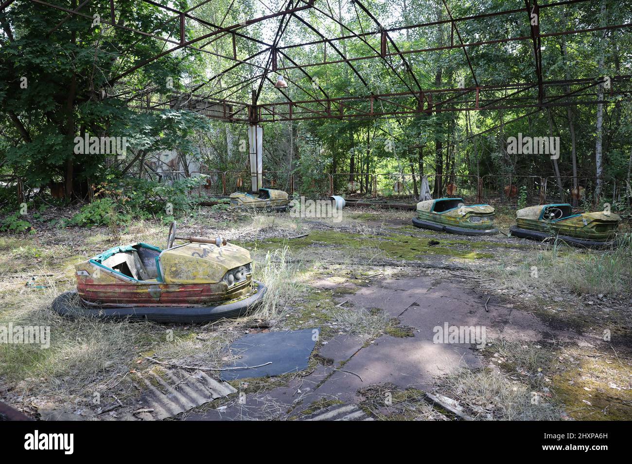 Bumper Cars, Pripyat Town in Chernobyl Exclusion Zone, Chernobyl ...