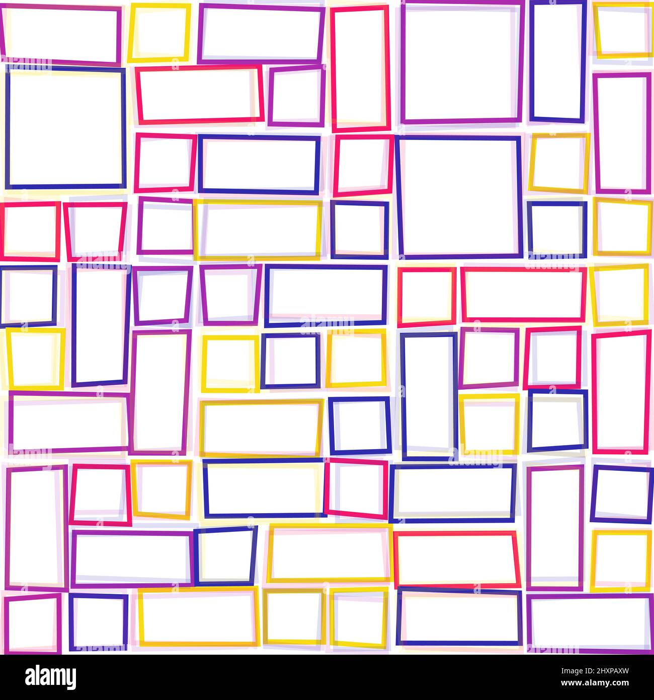 Abstract Offset Quads generative art background art illustration Stock ...