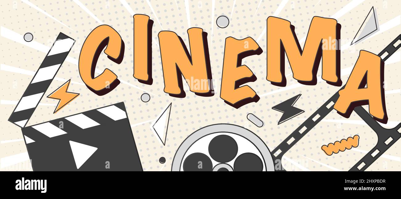 Retro cinema advertising Stock Vector Image & Art - Alamy