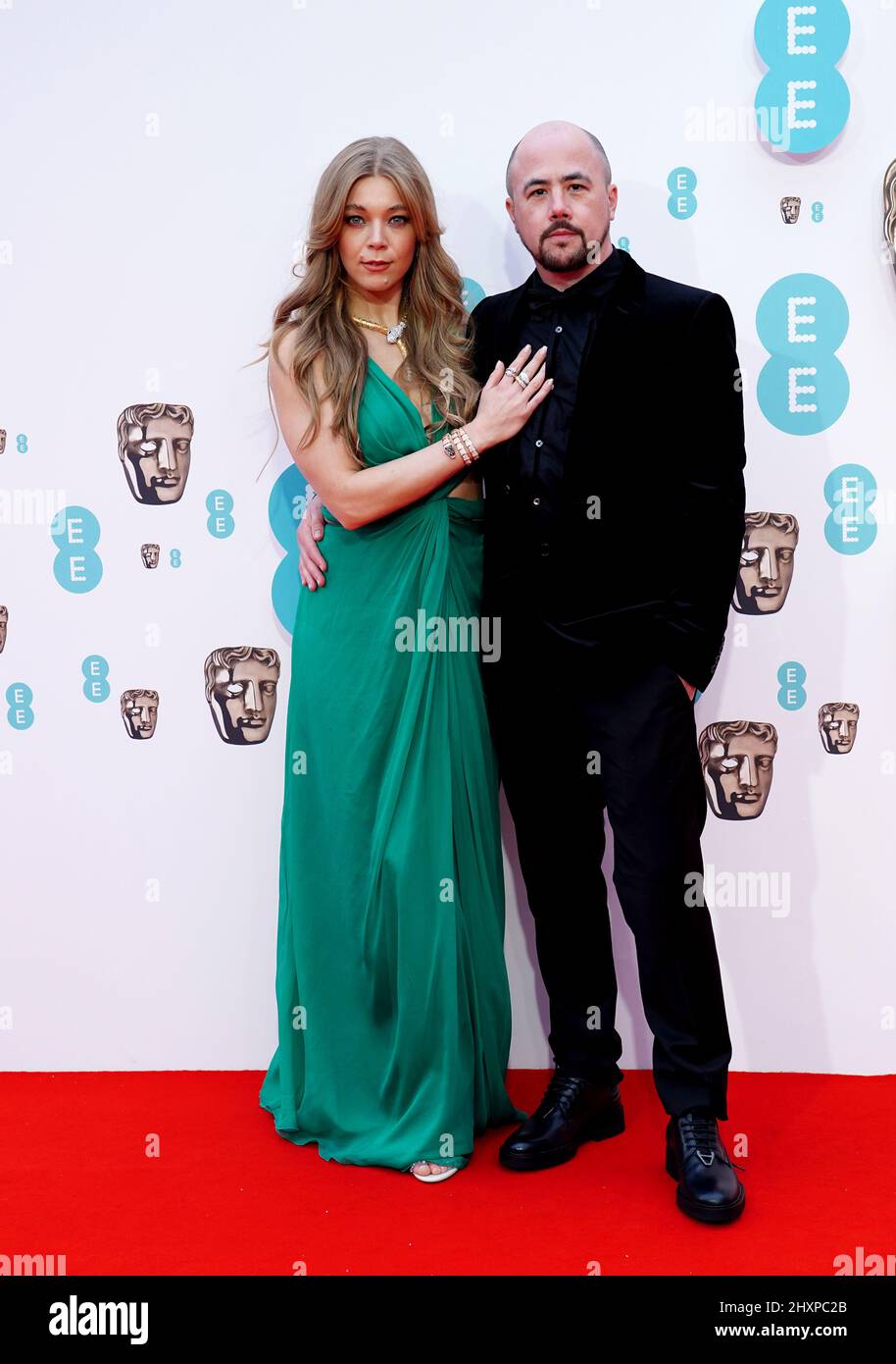 Becky Hill and Charlie Gardner attending the 75th British Academy Film ...