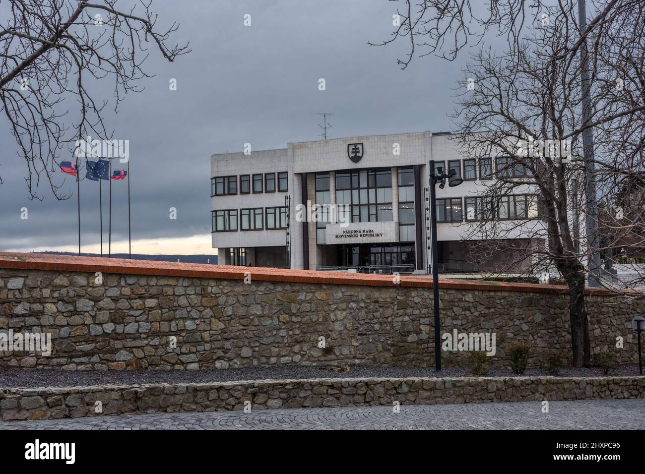 BRATISLAVA, SLOVAKIA, 21 FEBRUARY 2022: Slovak National Parliament ...