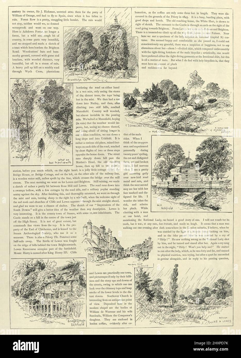 Vintage illustration of Sketches on the Brighton Road by Charles Joseph ...
