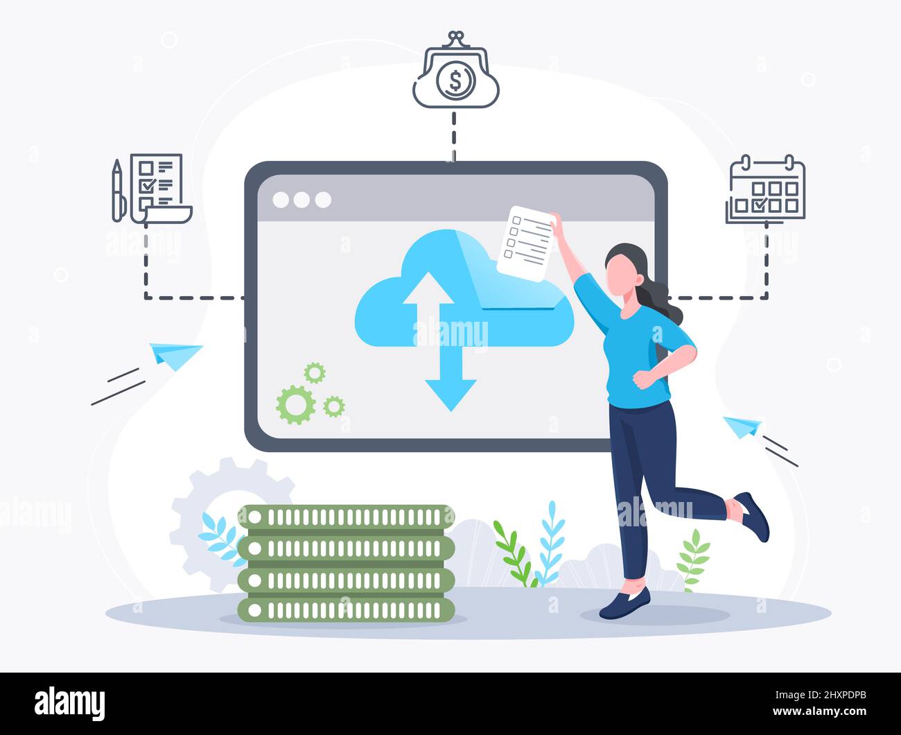 Woman cloud concept Cut Out Stock Images & Pictures - Alamy