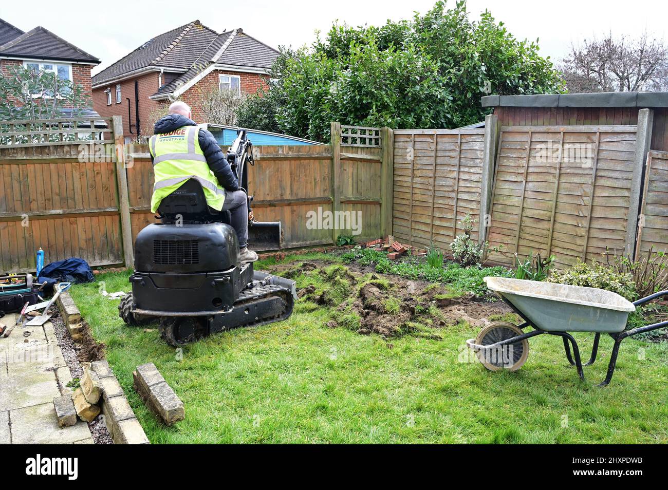Digger bucket broken road hi-res stock photography and images - Alamy