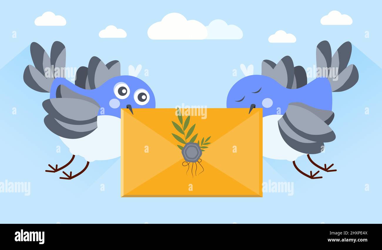 Composition envelope stamp letter Stock Vector Images - Alamy