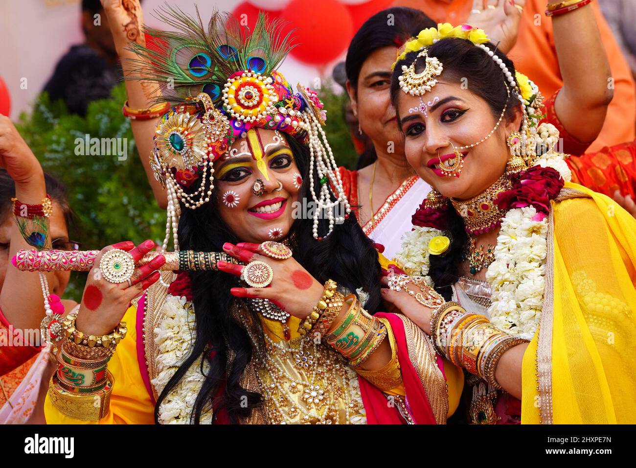 Rajasthan, India, March 12, 2022, Indian Hindu Devotees dressed as ...