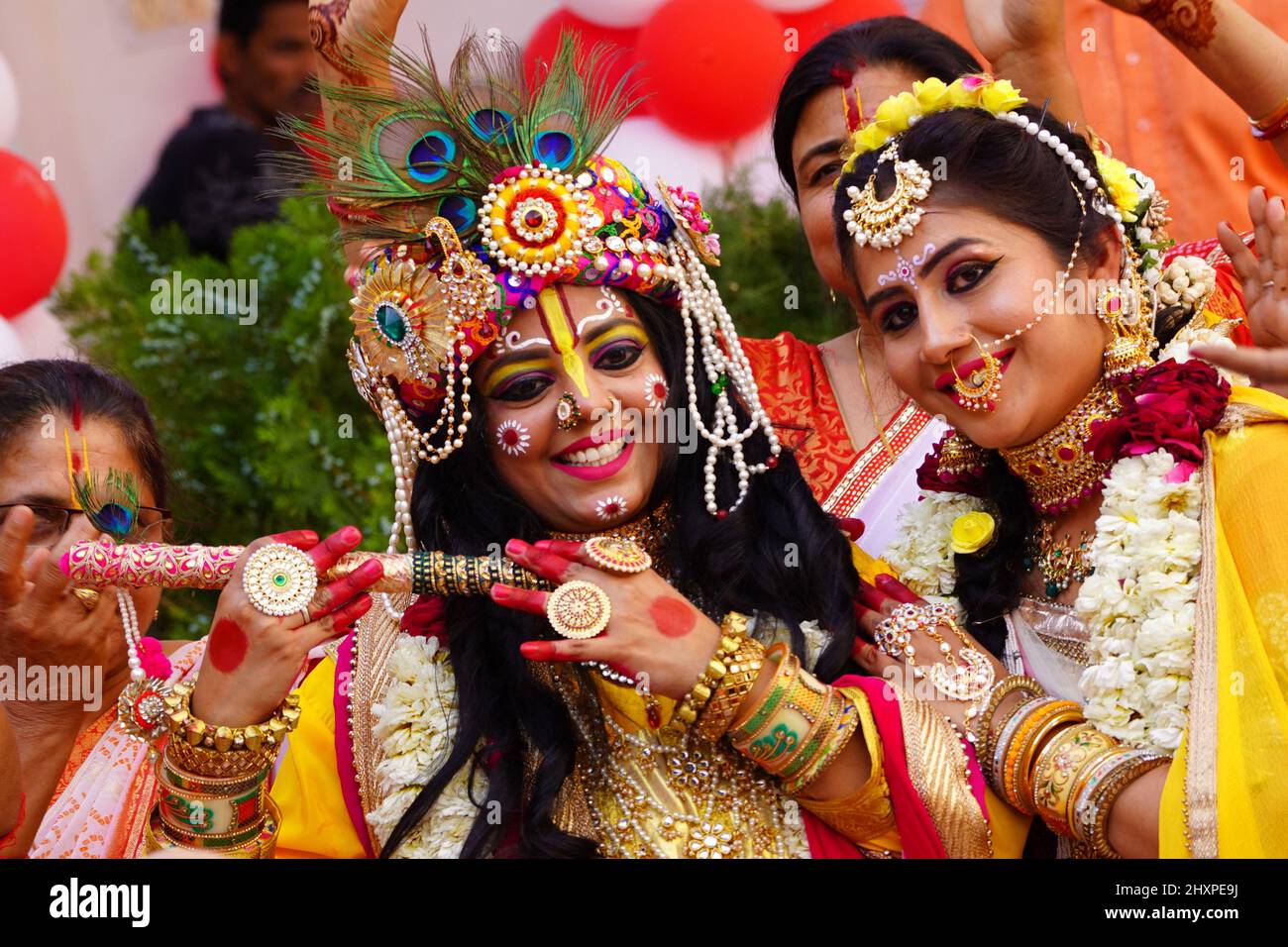 Rajasthan, India, March 12, 2022, Indian Hindu Devotees dressed as ...