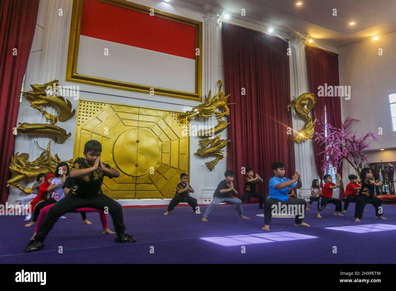Wushu martial arts training session at Harmony Wushu Indonesia, Bogor ...