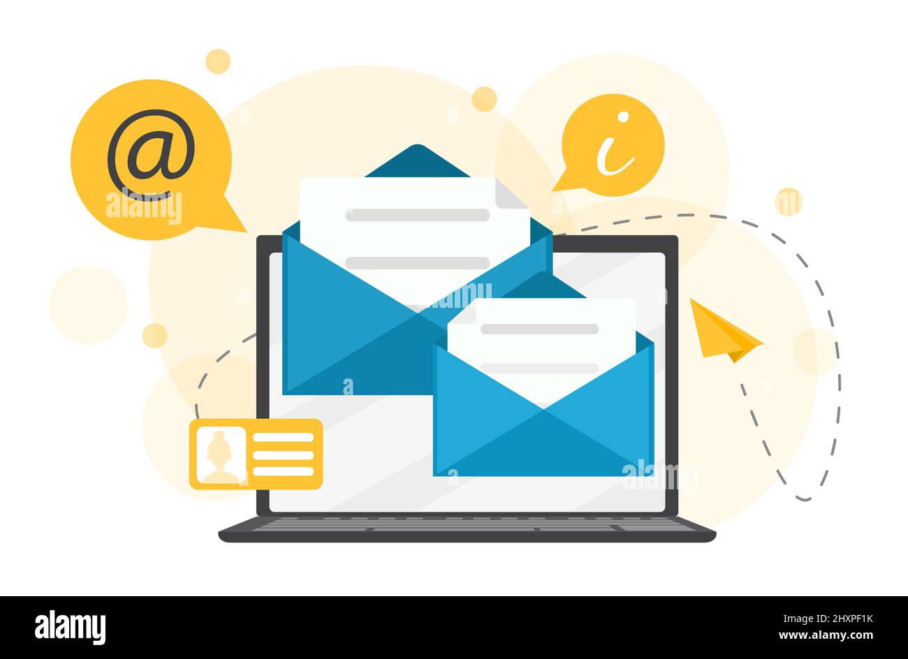 Sending letter mailbox communication Cut Out Stock Images & Pictures ...