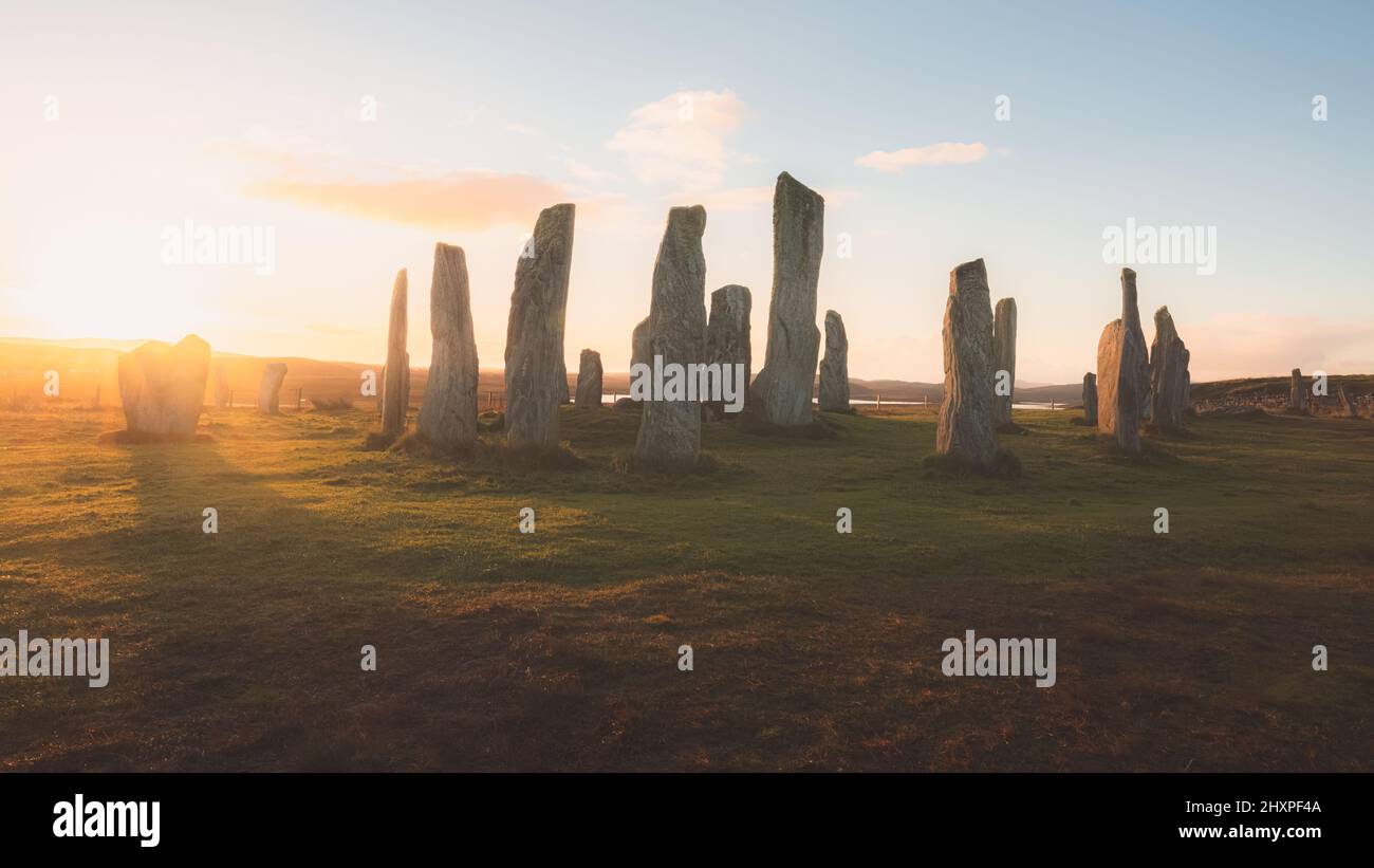 The historic site of Callanish Standing Stones, a Neolithic stone ...