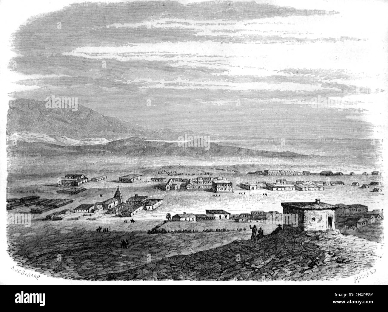 Early Spanish Pueblo In California