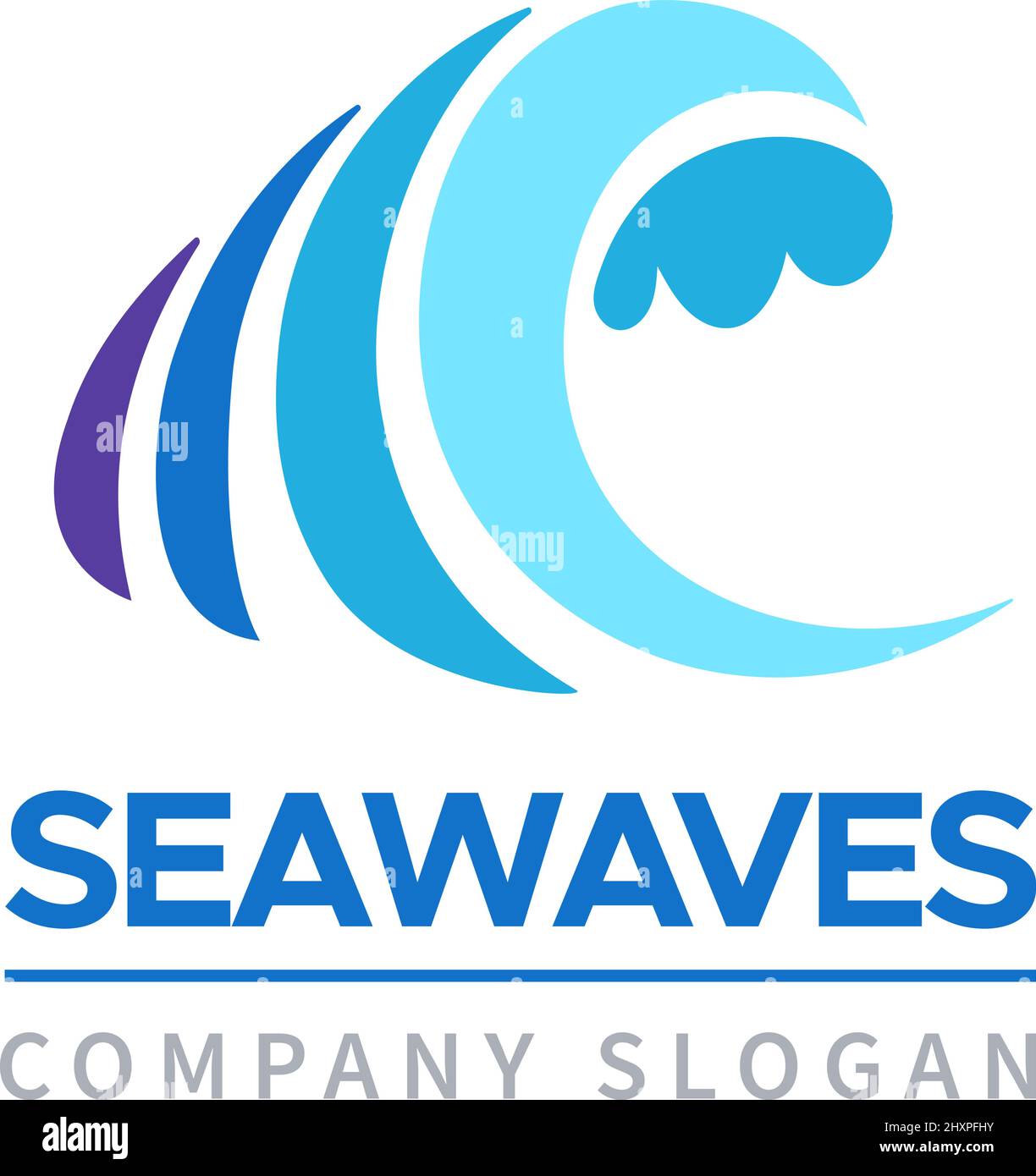 Ocean wave logo. Corporate brand identity template Stock Vector Image ...