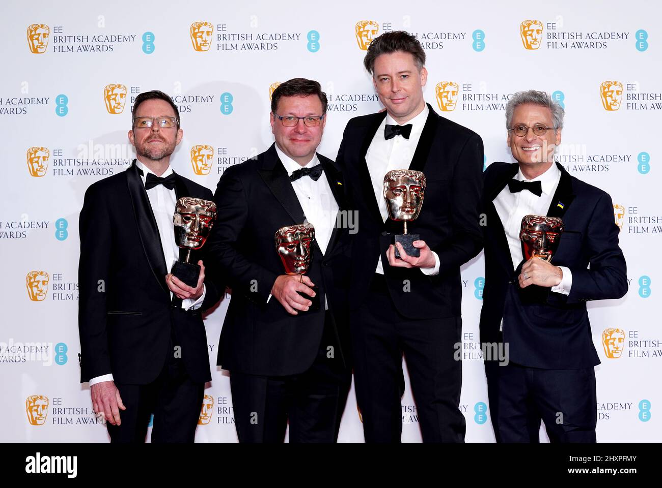 Mac Ruth, Ron Bartlett, Theo Green and Mark Mangini in the press room ...