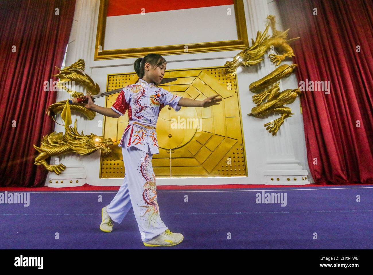 Wushu martial arts training session at Harmony Wushu Indonesia, Bogor ...