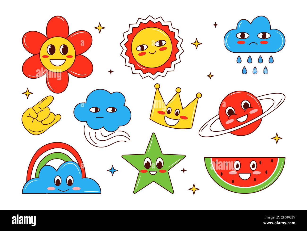 Set of stickers Stock Vector Image & Art - Alamy