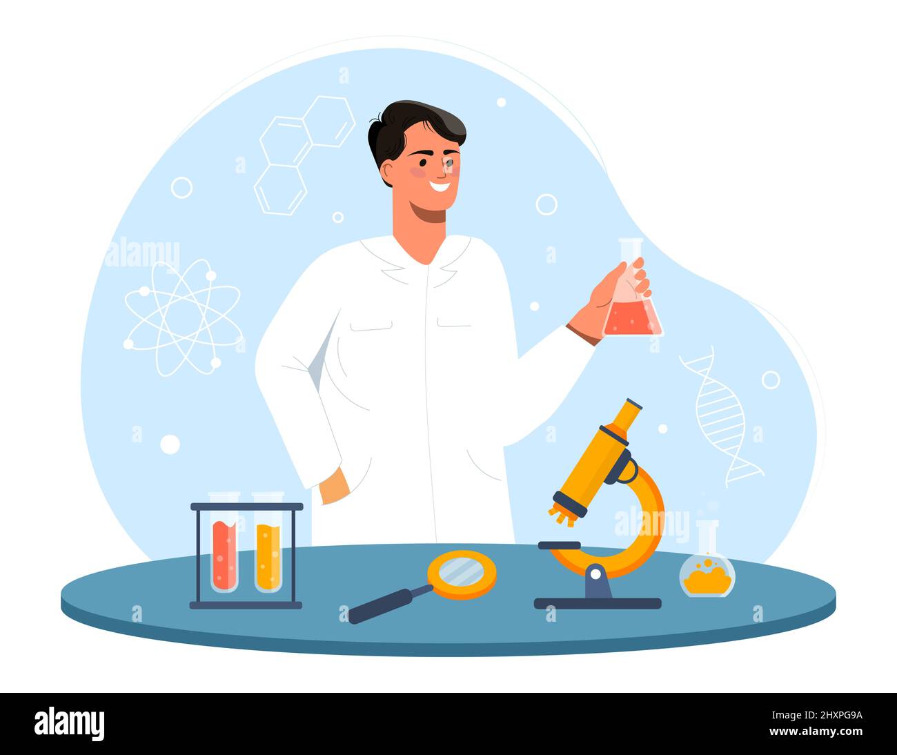 Science laboratory composition character Stock Vector Images - Alamy