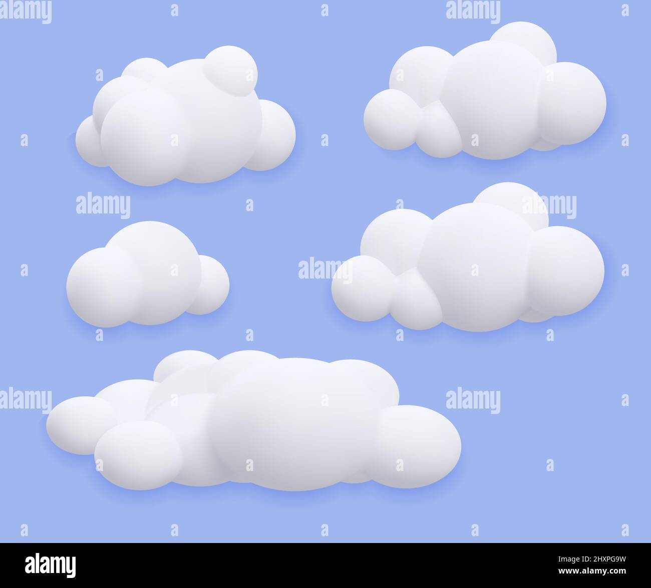 White 3d clouds Stock Vector Image & Art - Alamy