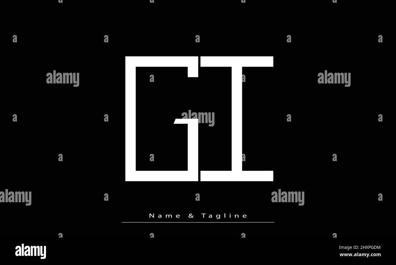 Alphabet letters Initials Monogram logo GI , IG Stock Vector Image ...