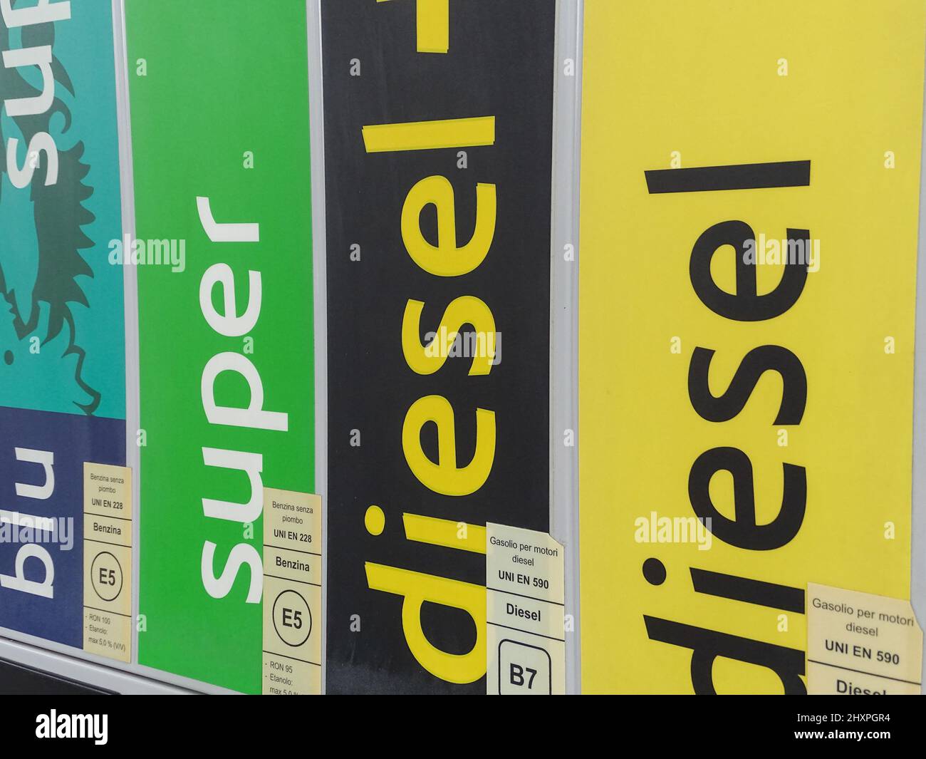 Petrol pump labels hi-res stock photography and images - Alamy