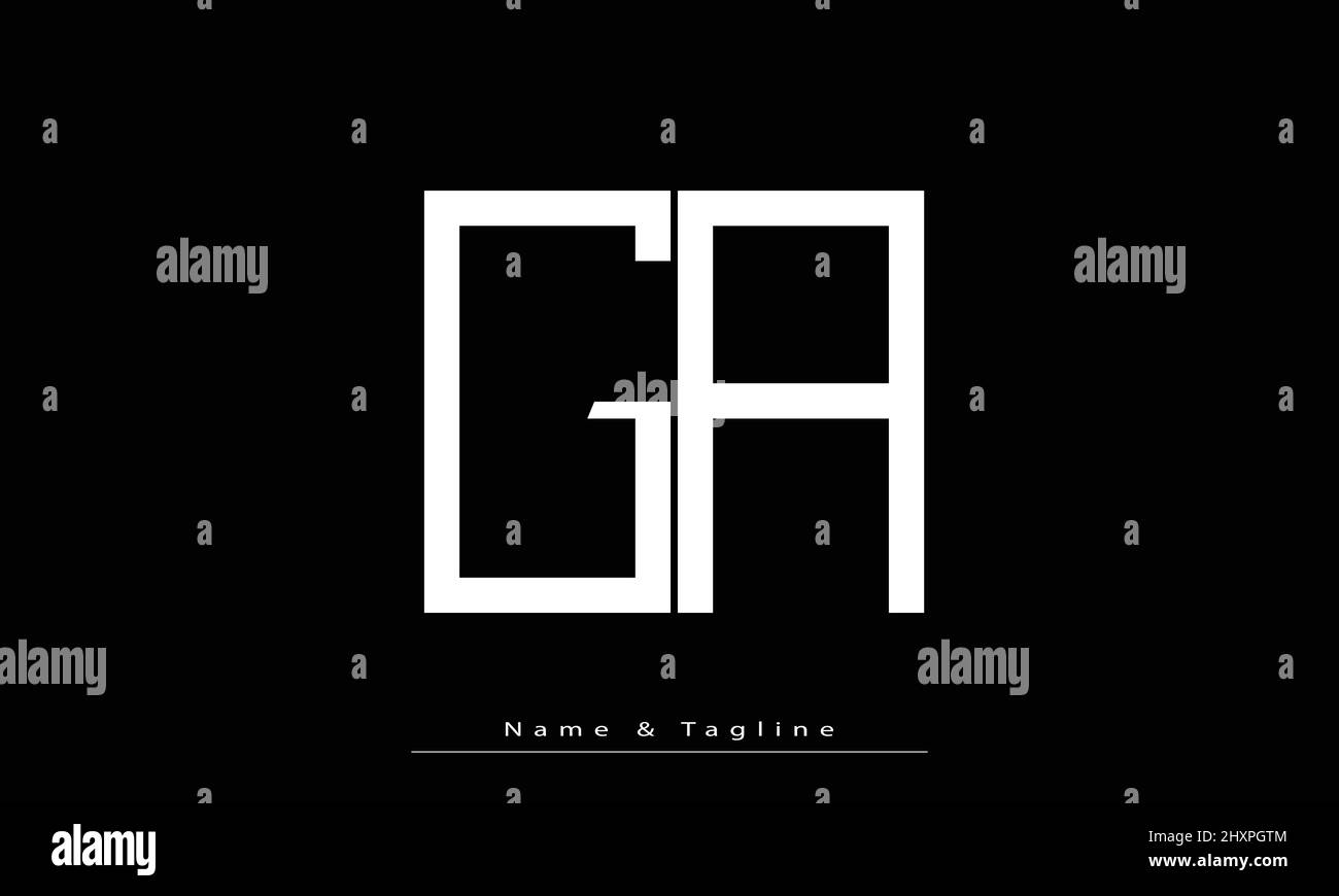 Alphabet letters Initials Monogram logo GA , AG Stock Vector Image ...