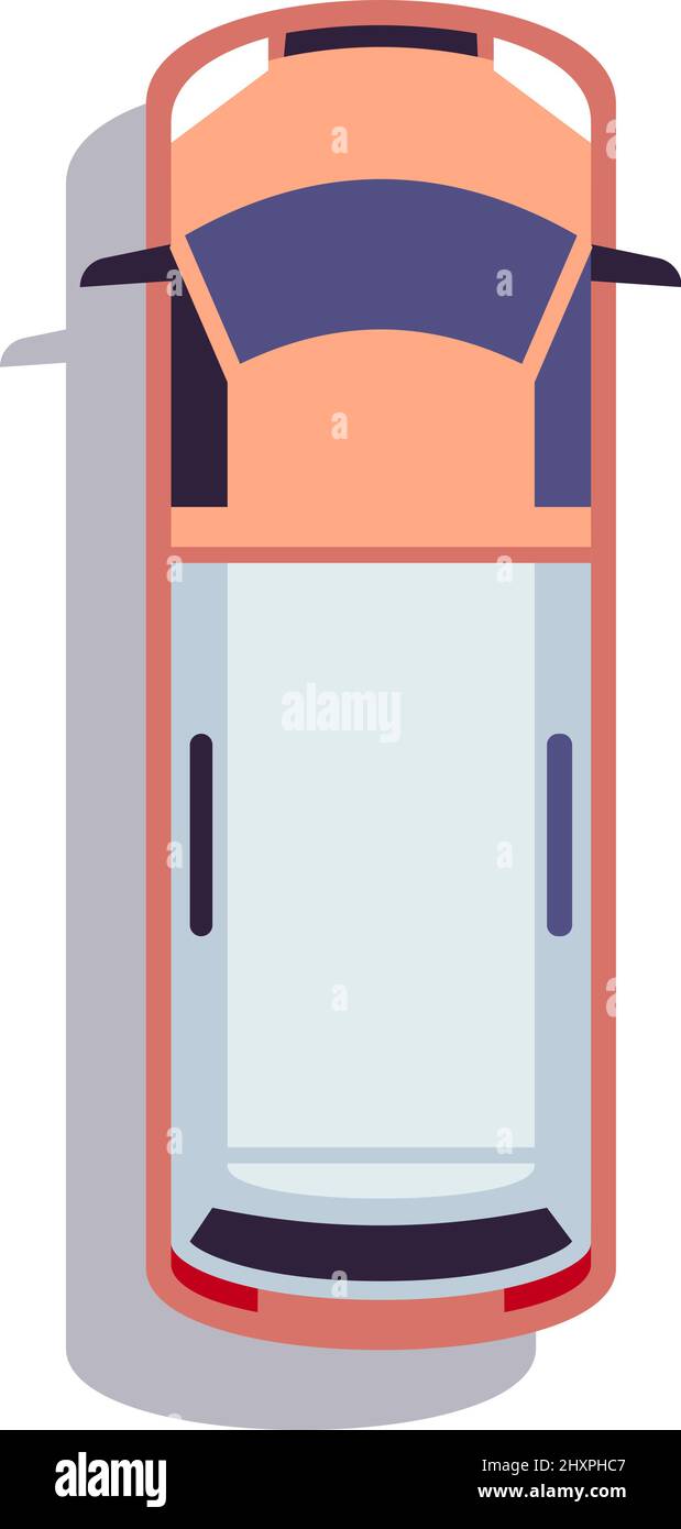 Van top view. Cargo car. Cartoon city vehicle Stock Vector Image & Art ...