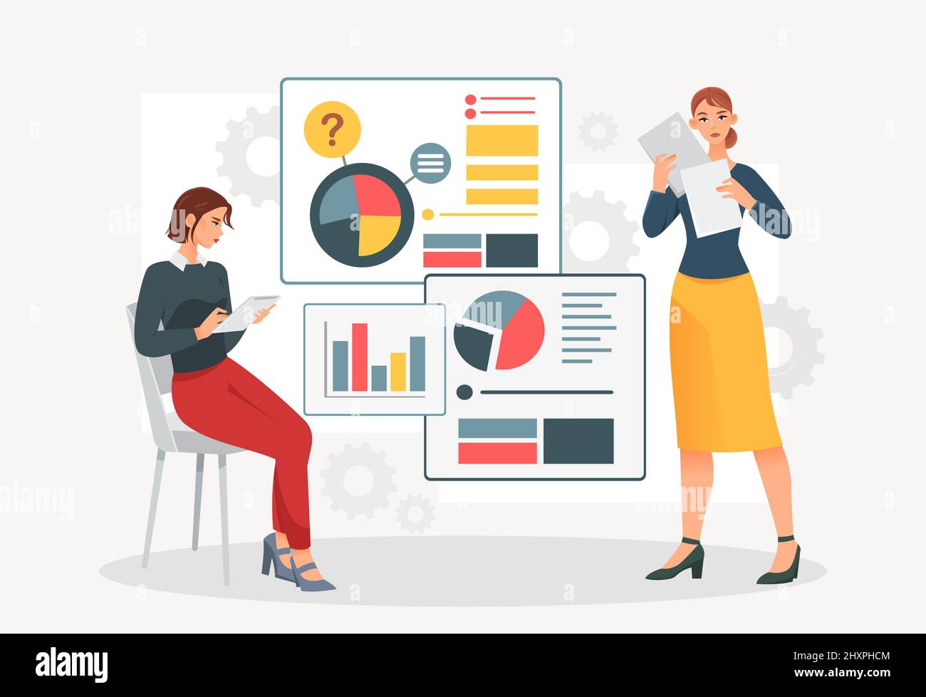 Gathering data concept Stock Vector Image & Art - Alamy